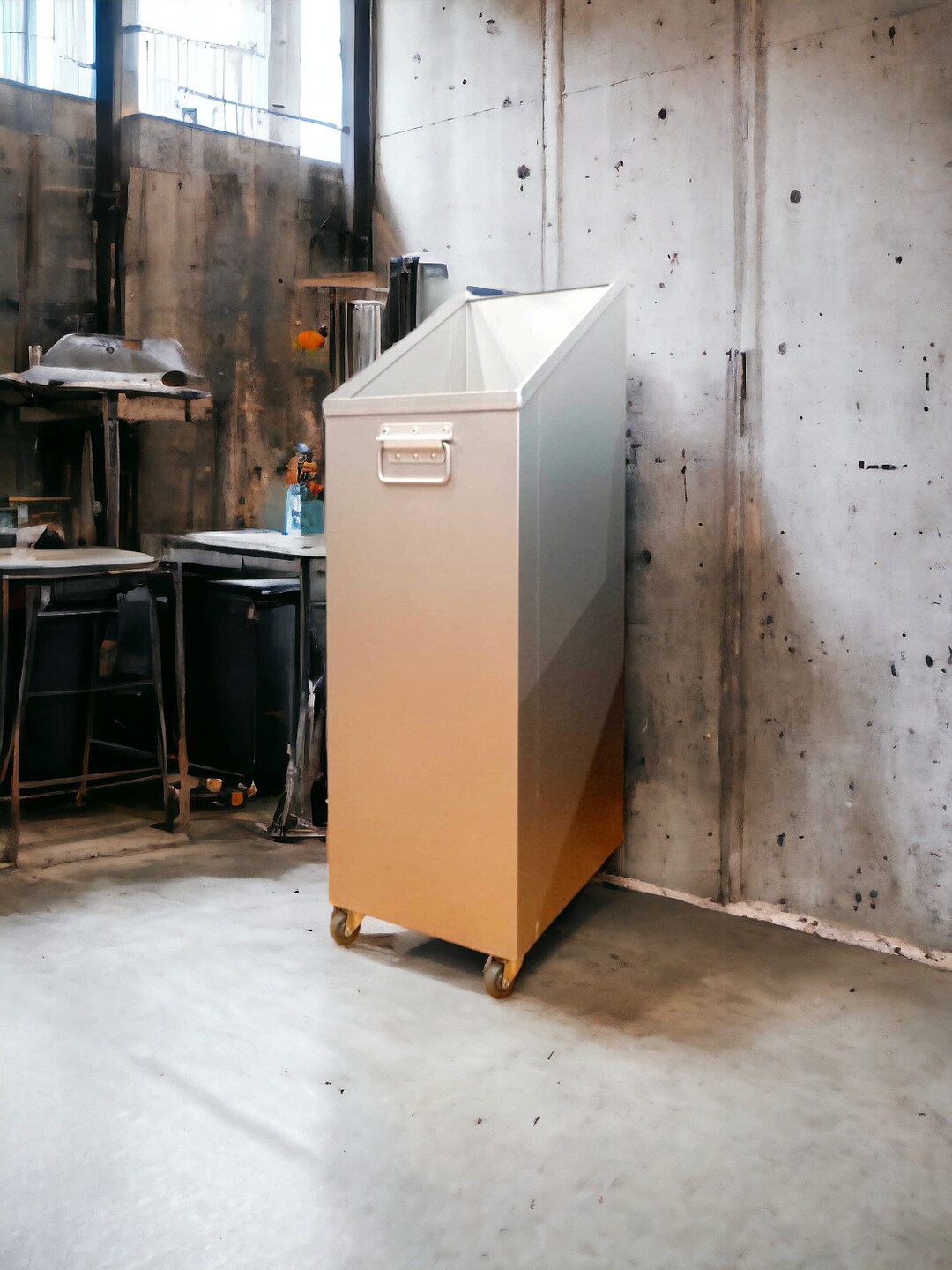 Brand New Airline Trash Bin on Wheels Airplane Waste Bin Cart Driessen ...