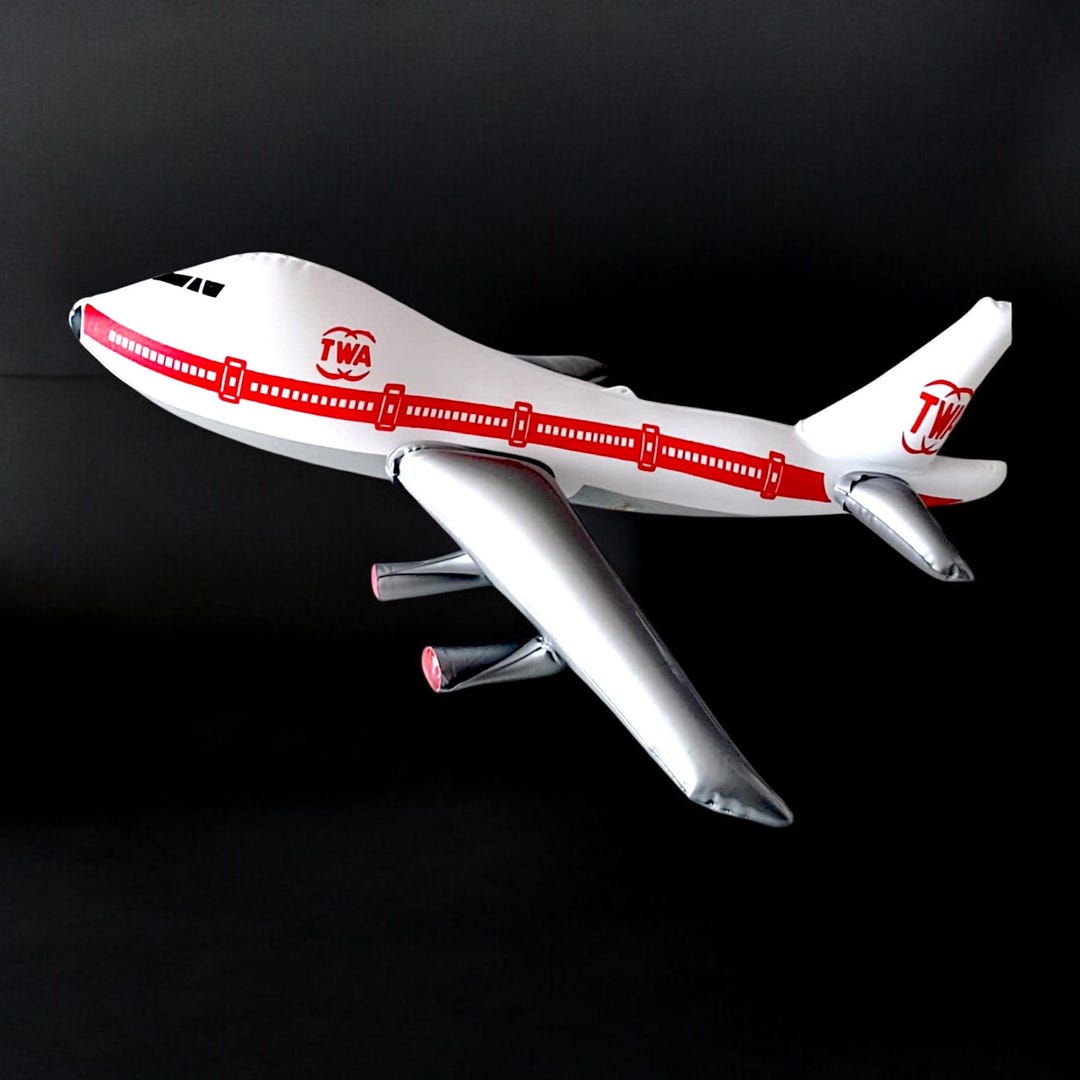 Boeing 747 TWA Vintage Inflatable Plane Toy Model 1970 New Old Stock ...