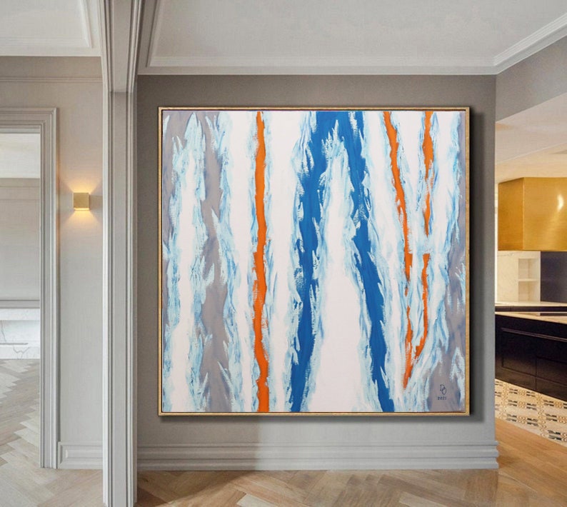 Original Abstract Art "positive Lines"large Abstract Painting, Modern ...