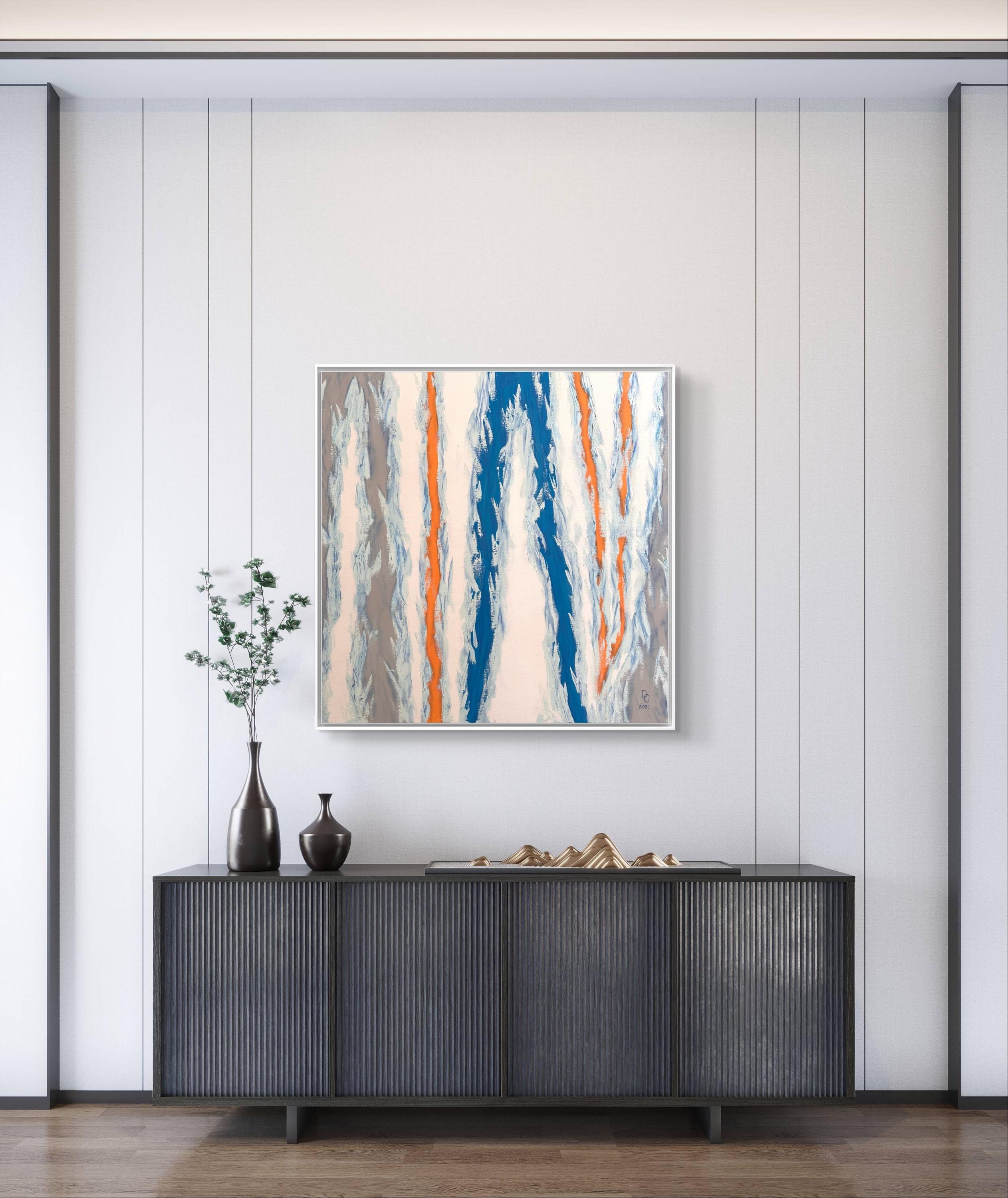 Original Abstract Art "positive Lines"large Abstract Painting, Modern ...