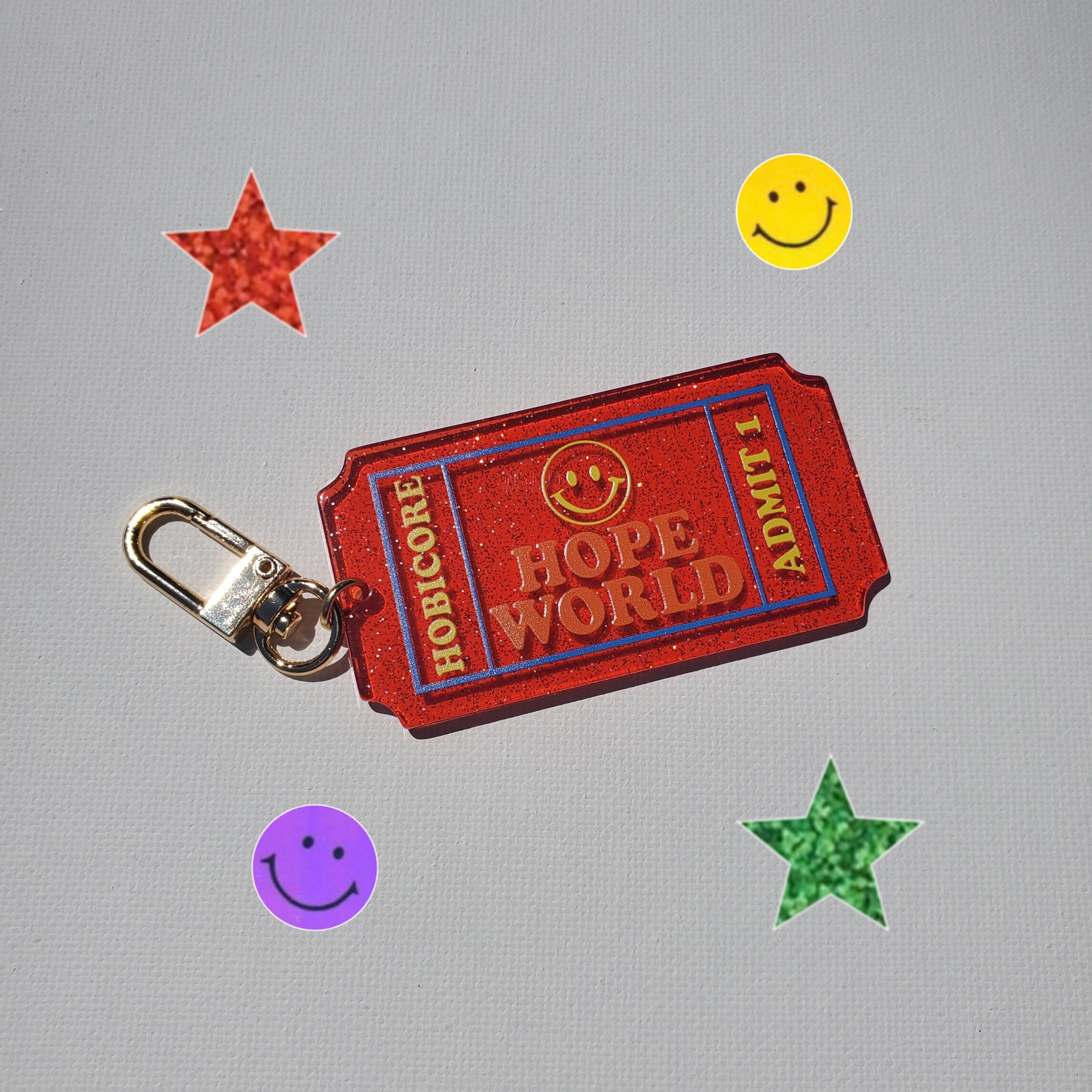Hope World Keychain - Etsy
