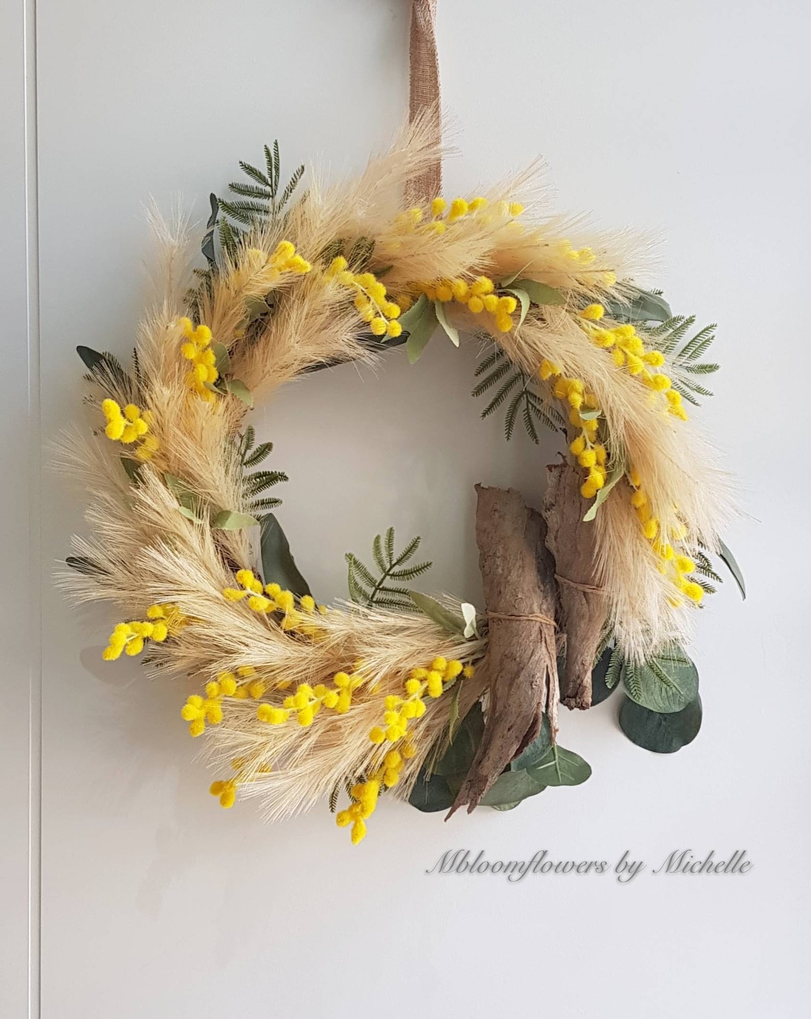 Wattle Wreathaustralian Wreathhome Decomimosanative - Etsy