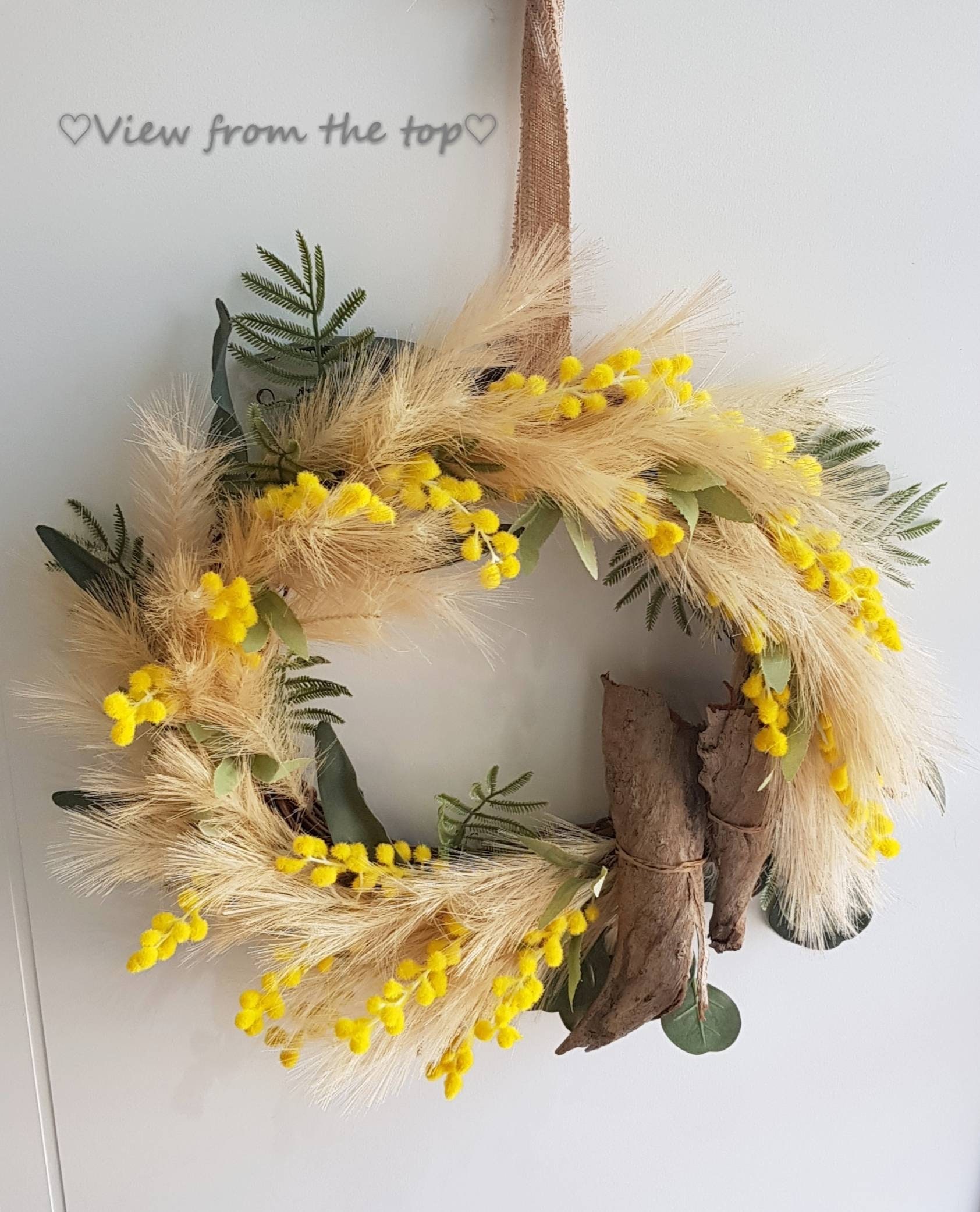 Wattle wreathAustralian wreathhome decomimosanative | Etsy