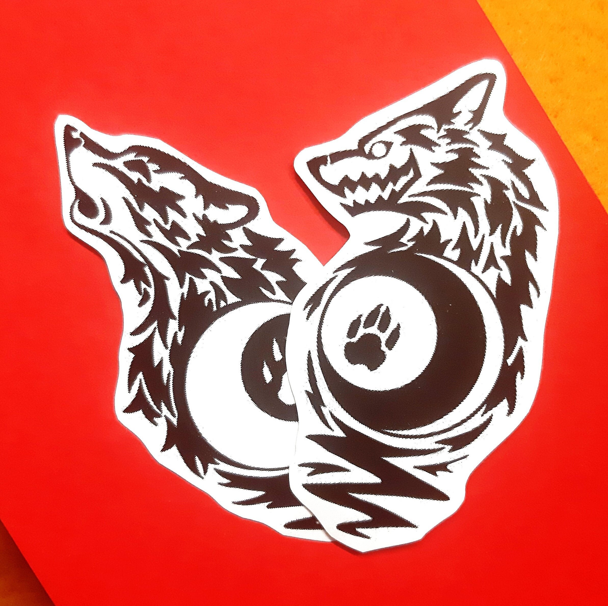 Tribal Wolf Stickers - Etsy