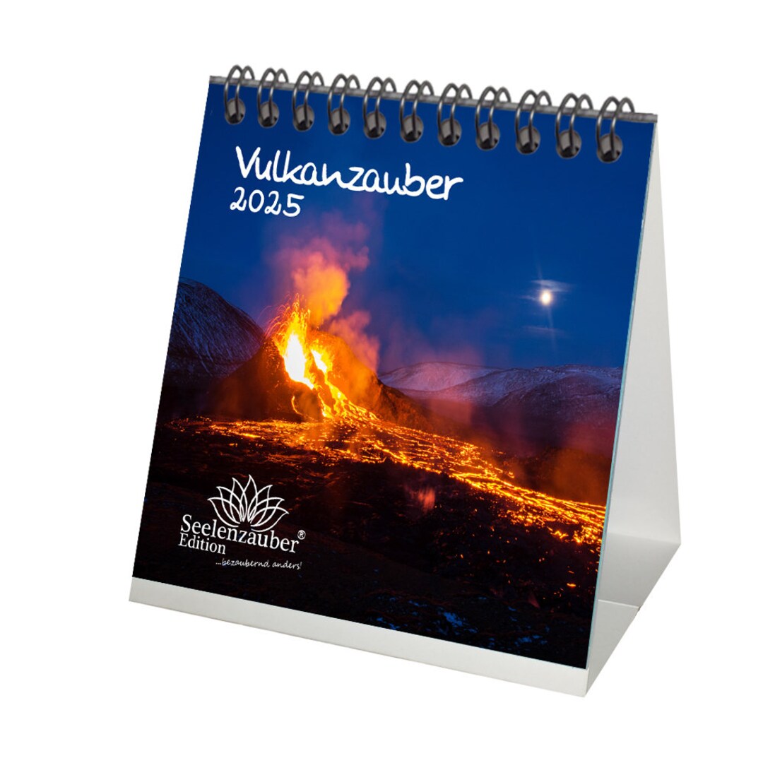 Volcano Magic Calendar for 2025 Format 10 Cm X 10 Cm Lava Volcano and ...