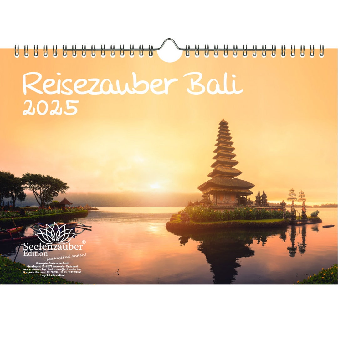 14,98 Eur/pc. Travel Magic Bali DIN A4 Calendar for 2025 Indonesia ...