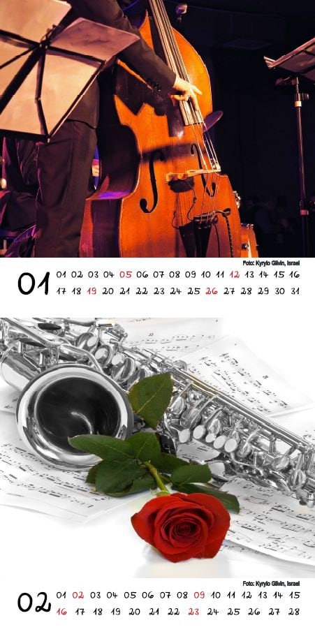 Music Magic Jazz Calendar for 2025 Format 10 Cm X 10 Cm Jazz and ...