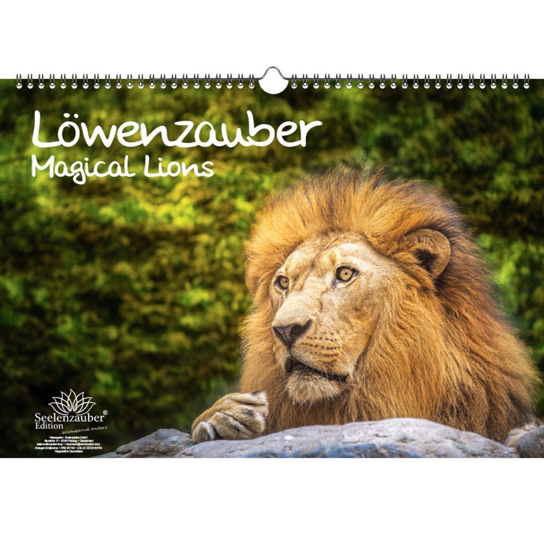 Lion Spell DIN A3 Calendar Perpetual Calendar Lions and Lion Cubs Soul ...