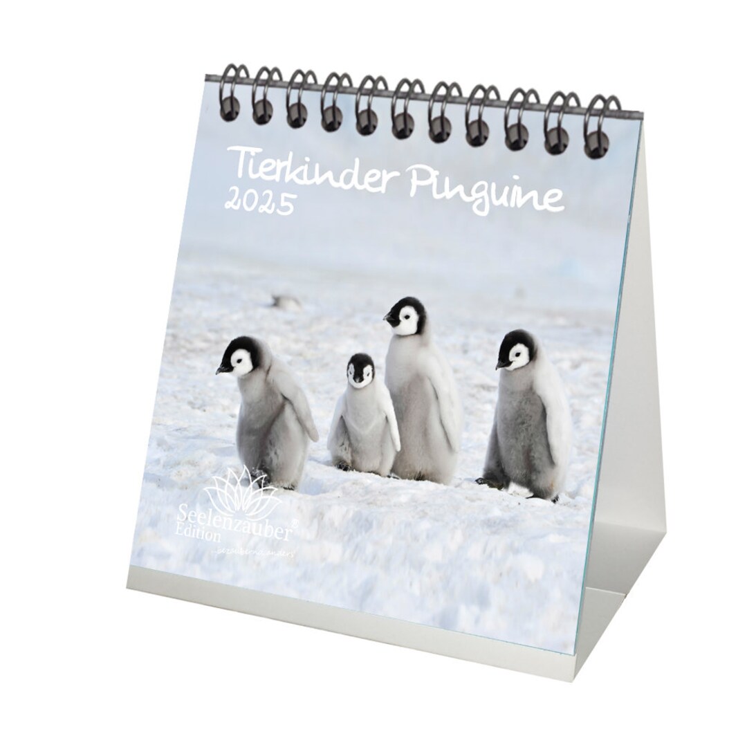 Animal Children Penguins Calendar for 2025 Format 10 Cm X 10 Cm Penguin ...