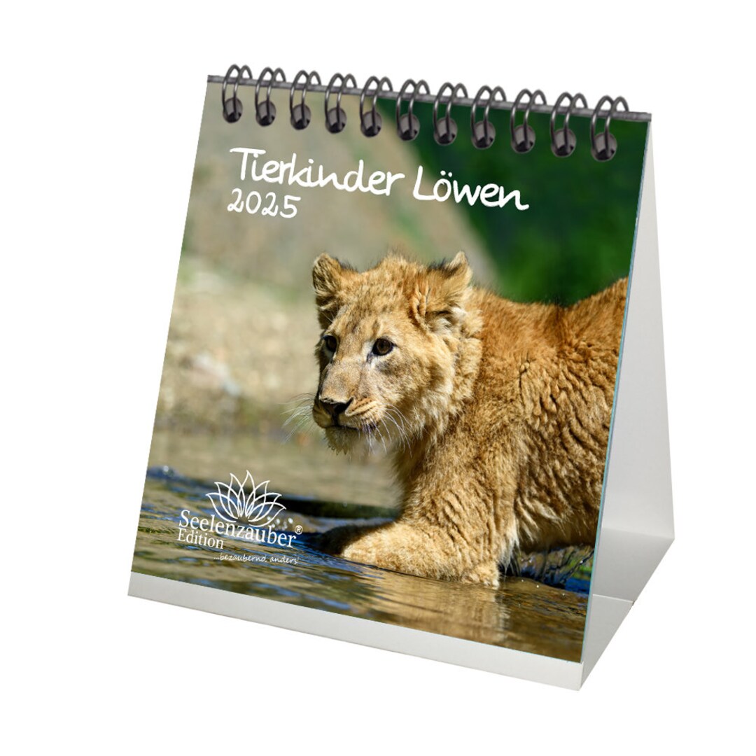Animal Children Lions Calendar for 2025 Format 10 Cm X 10 Cm Lions and ...