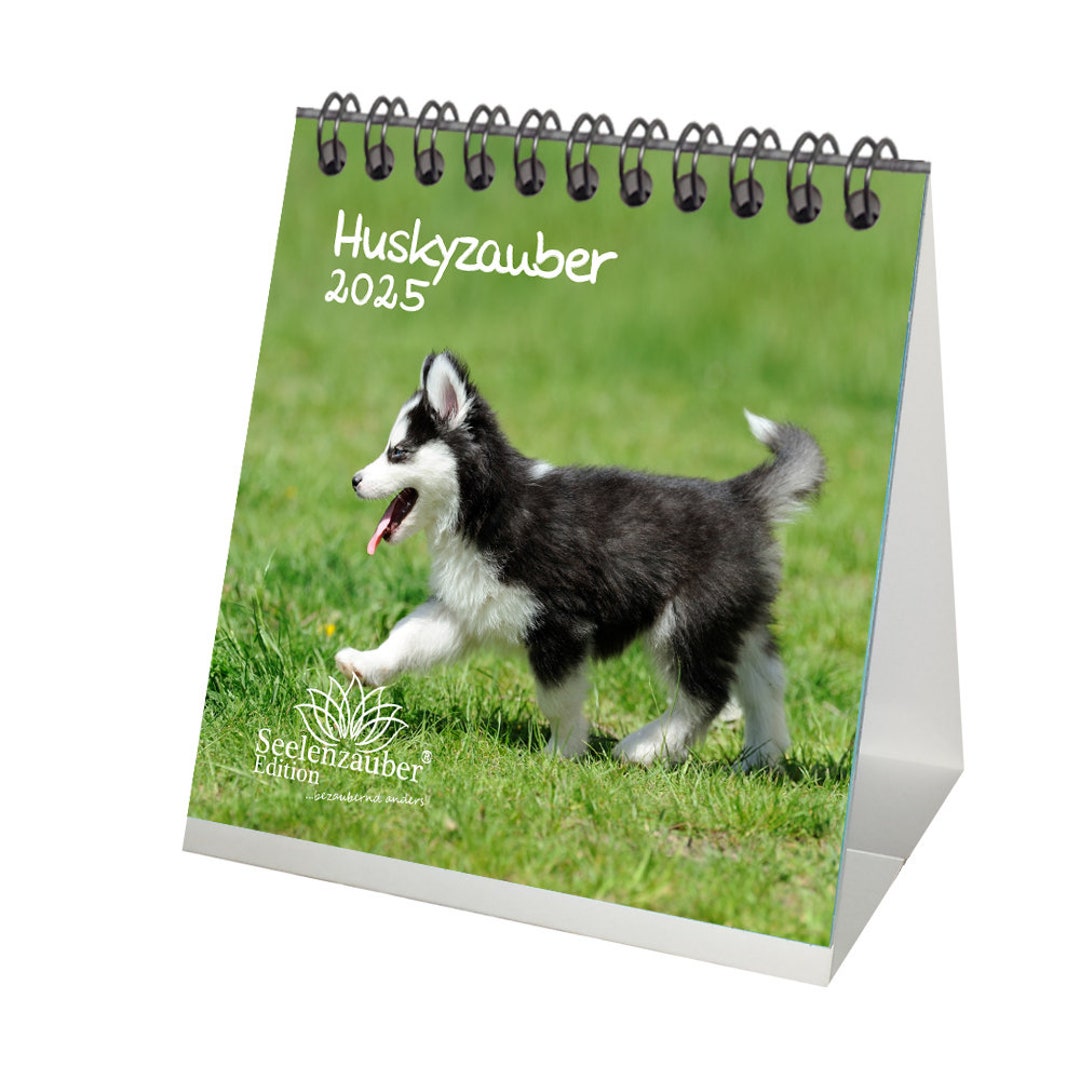 Husky Magic Calendar for 2025 Format 10 Cm X 10 Cm Puppies and Dogs ...