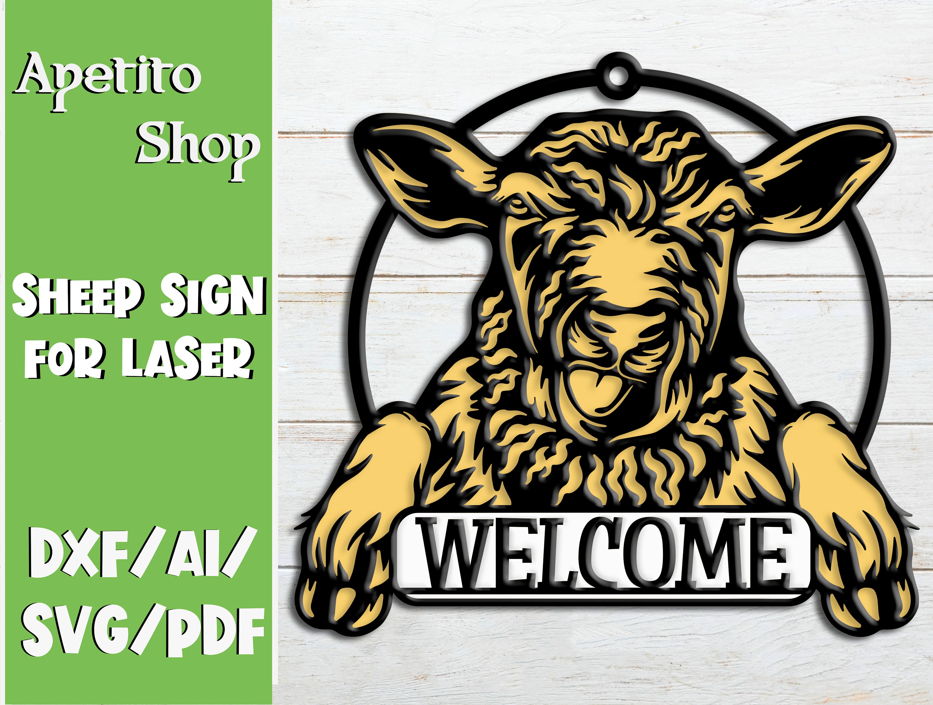Layered Sheep Sign Svg Laser Cut File - Etsy