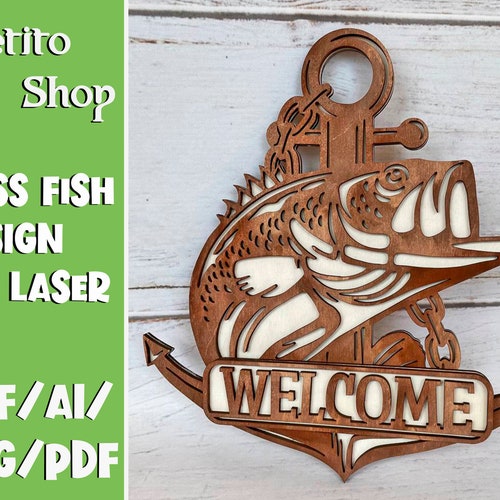 Fishing SVG Bundle. Laser Cut File for Glowforge Cricut Fish - Etsy