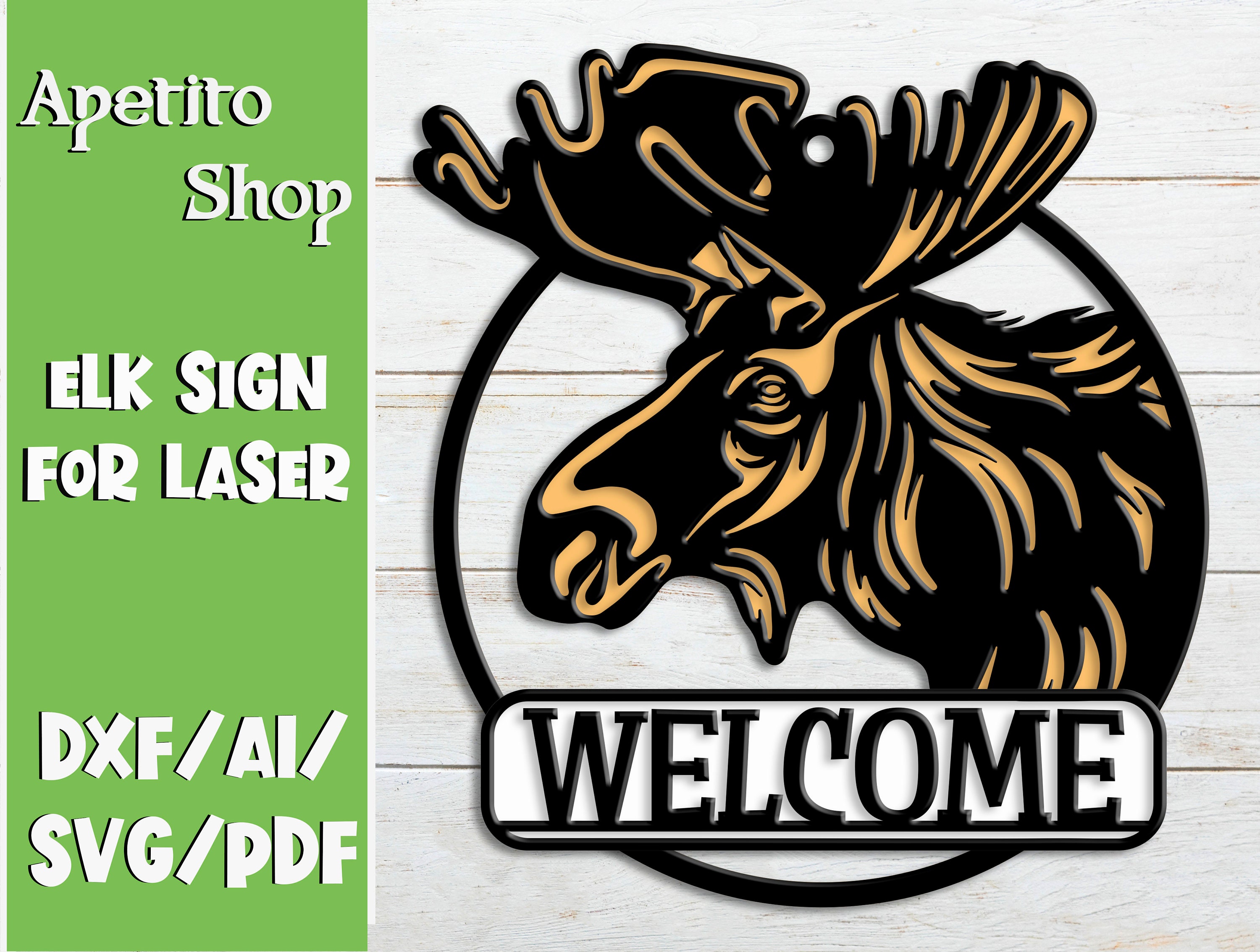 Layered Moose Sign Svg Laser Cut File - Etsy