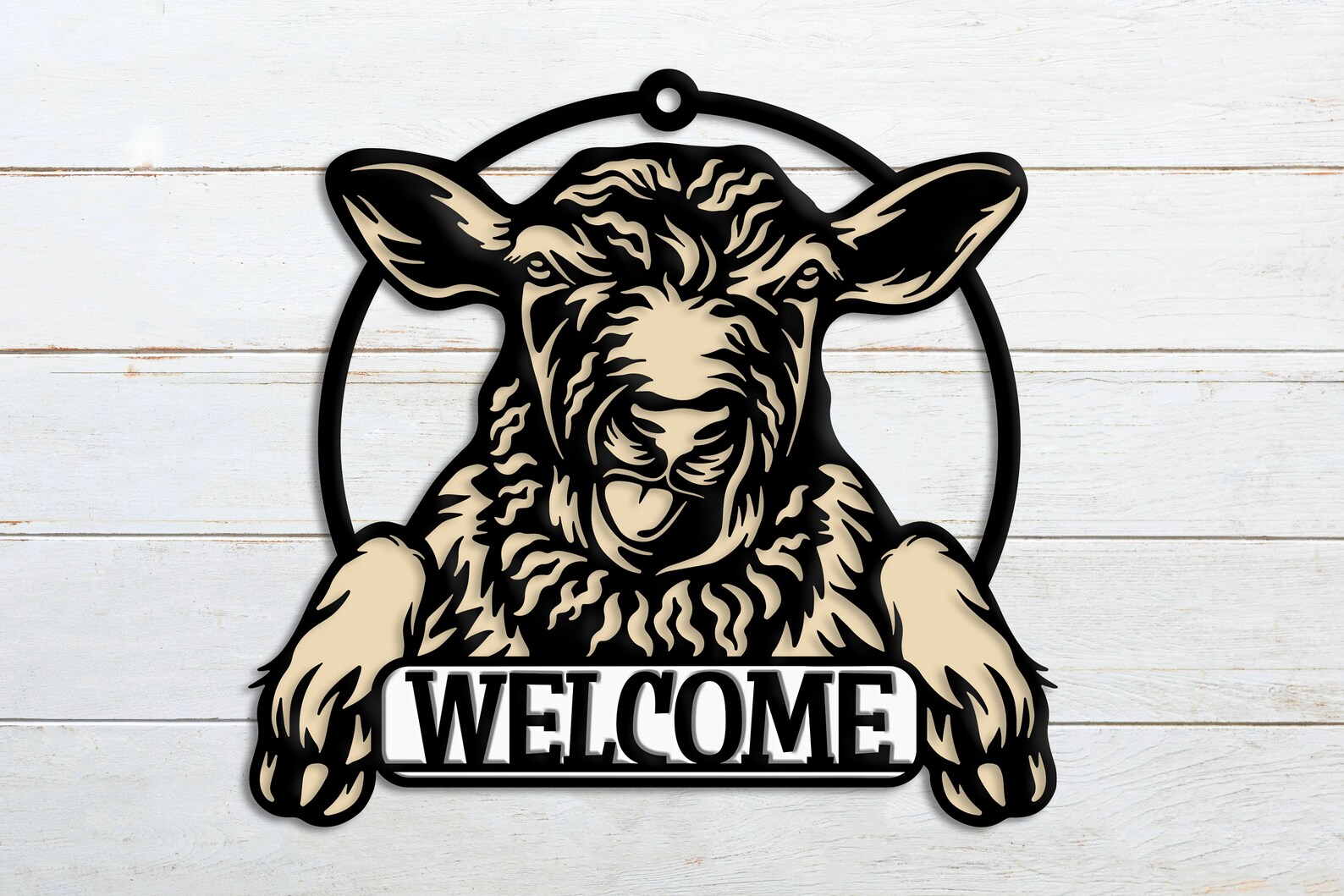 Layered Sheep Sign Svg Laser Cut File - Etsy