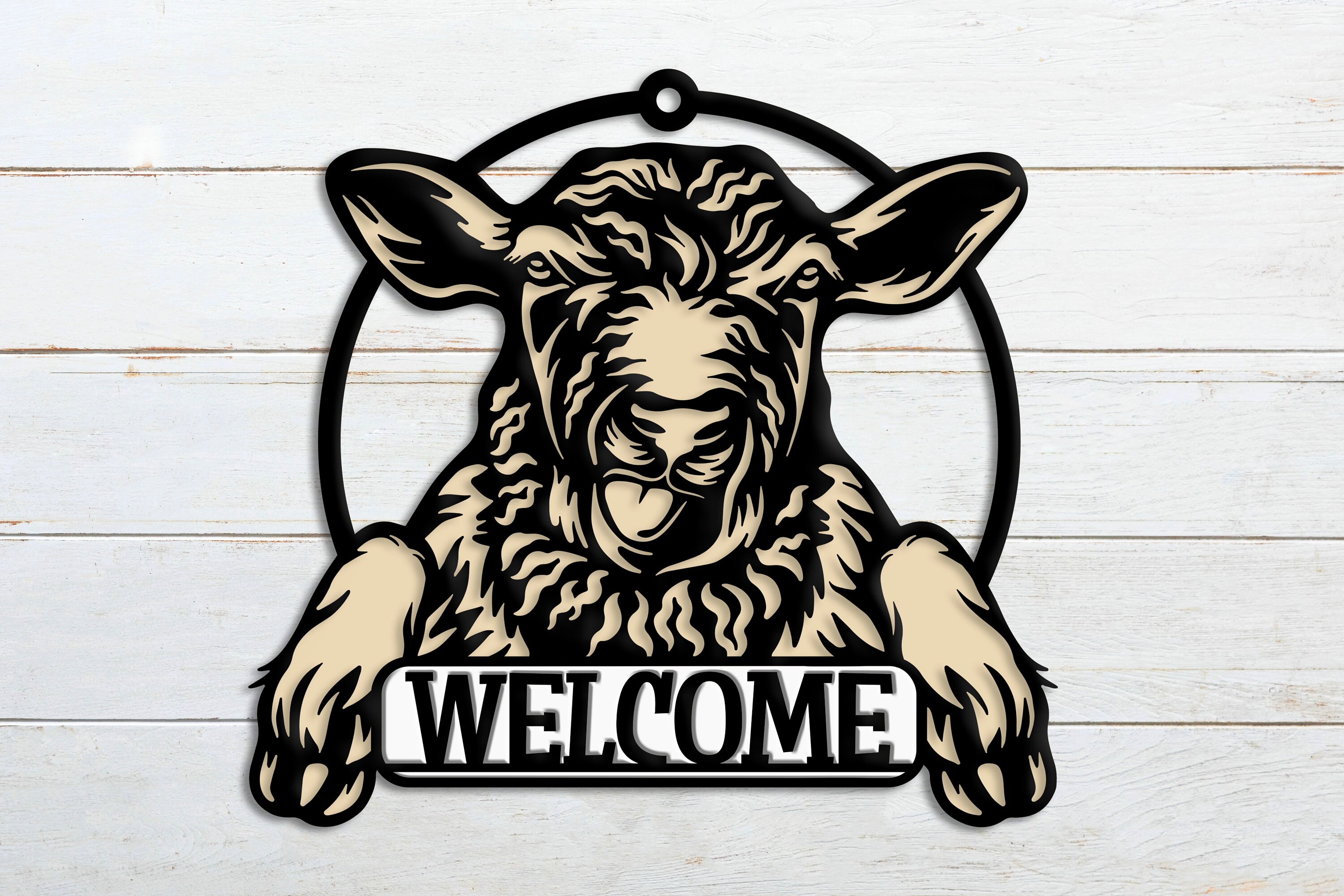 Layered Sheep Sign Svg Laser Cut File - Etsy