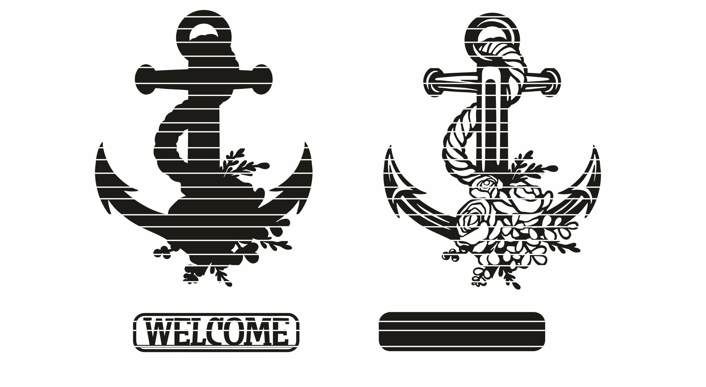 Layered Anchor Sign Svg Laser Cut File - Etsy Singapore