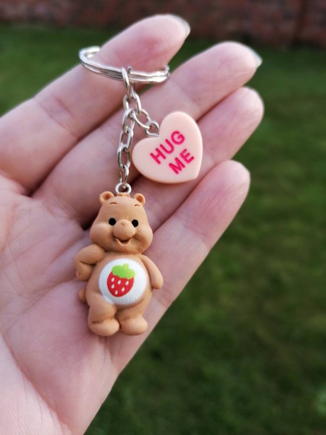 Care Bears Keyring With Love Heart Charm - Etsy