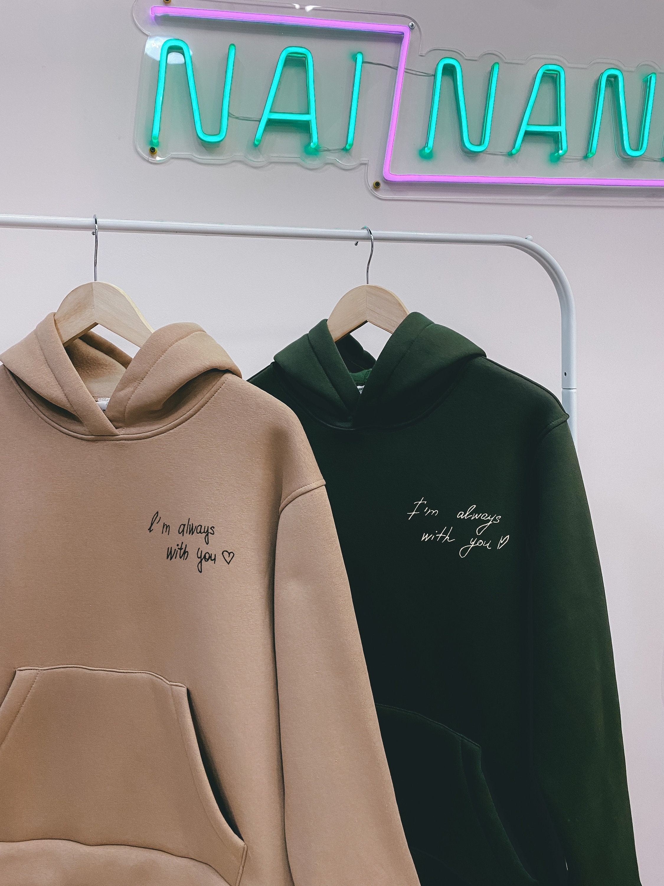 Custom Couple Embroidered Handwriting Text Phrase Word - Etsy