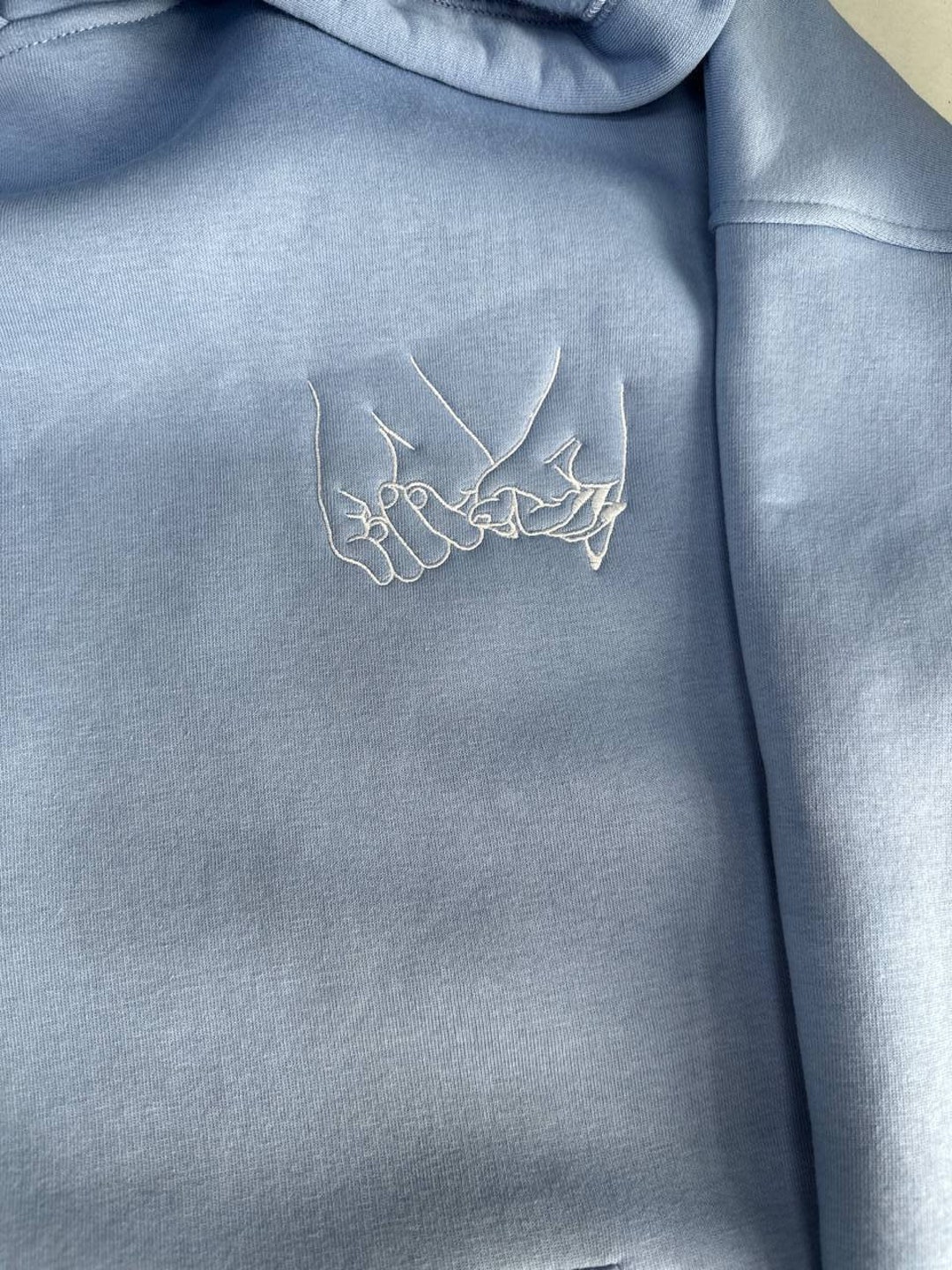 Couple Hoodies With Pinky Promise Valentine's Day Embroidered ...
