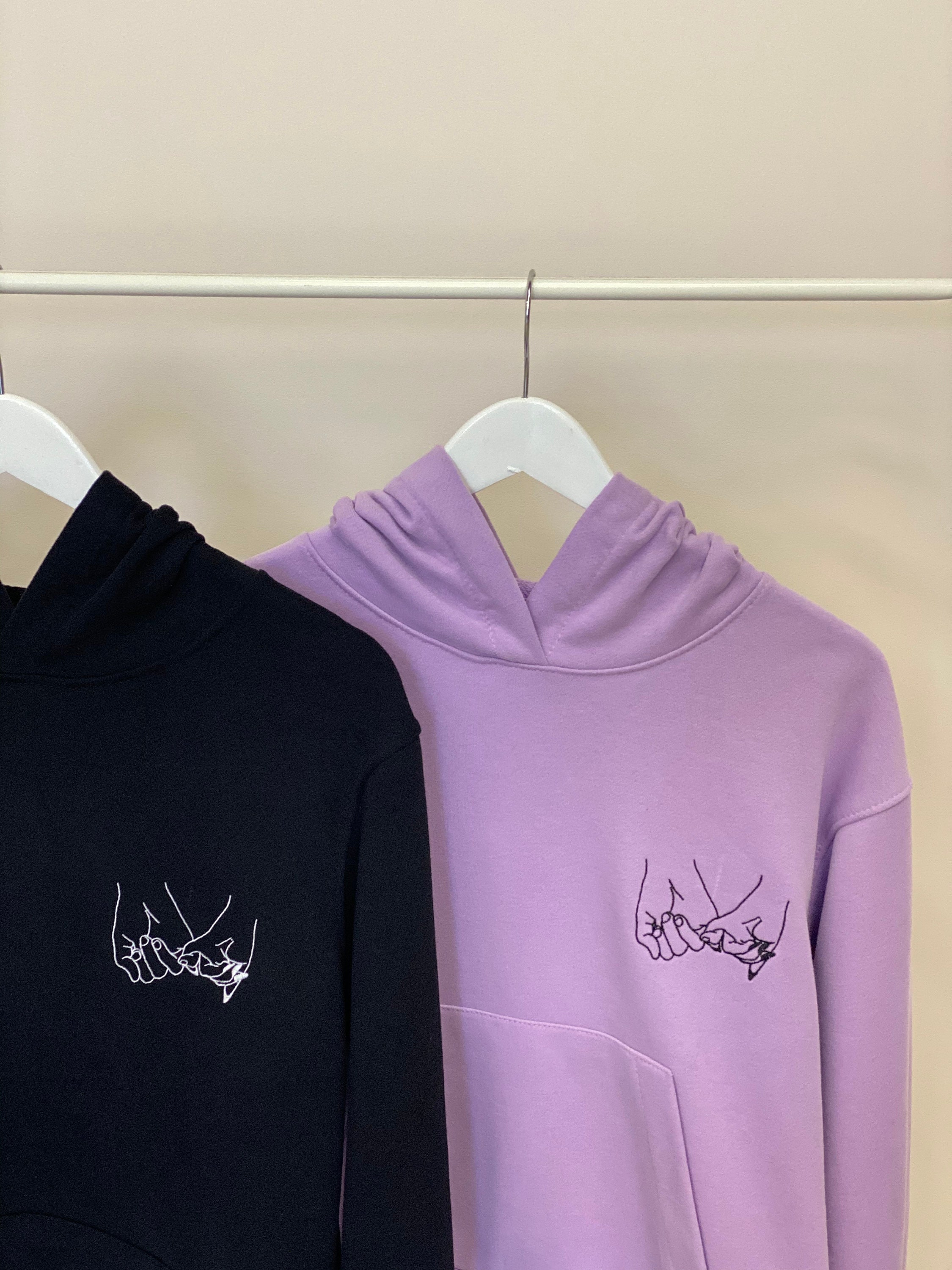 Couple Embroidered Hoodies Aesthetic Sweatshirts Cute Tshirts Etsy