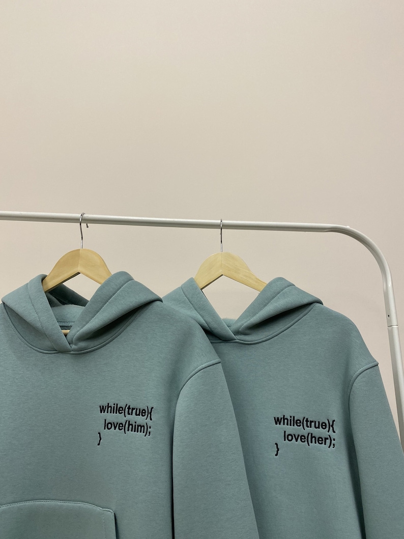 Aesthetic Embroidered Matching Couple Love Program Code - Etsy