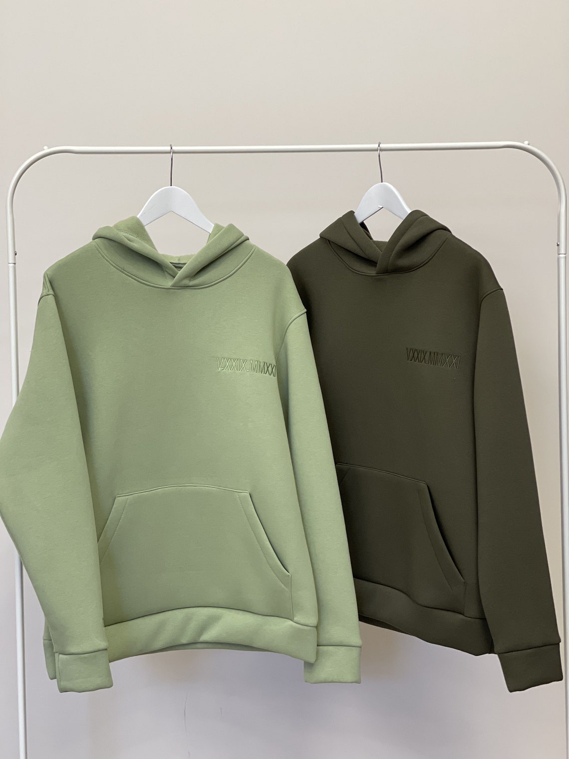 Custom Embroidered Hoodies With Initials on the Sleeve Your | Etsy