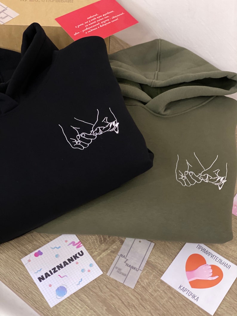 Couple Embroidered Hoodies Aesthetic Sweatshirts Cute Tshirts Etsy