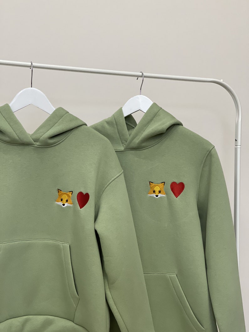 Couple Custom Embroidered Emoji Stickers Hoodies Crewneck - Etsy