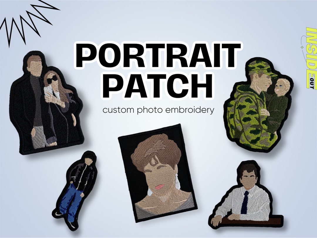 Patch Custom Family Couple Photo Portrait Embroidered Cat Dog Name ...