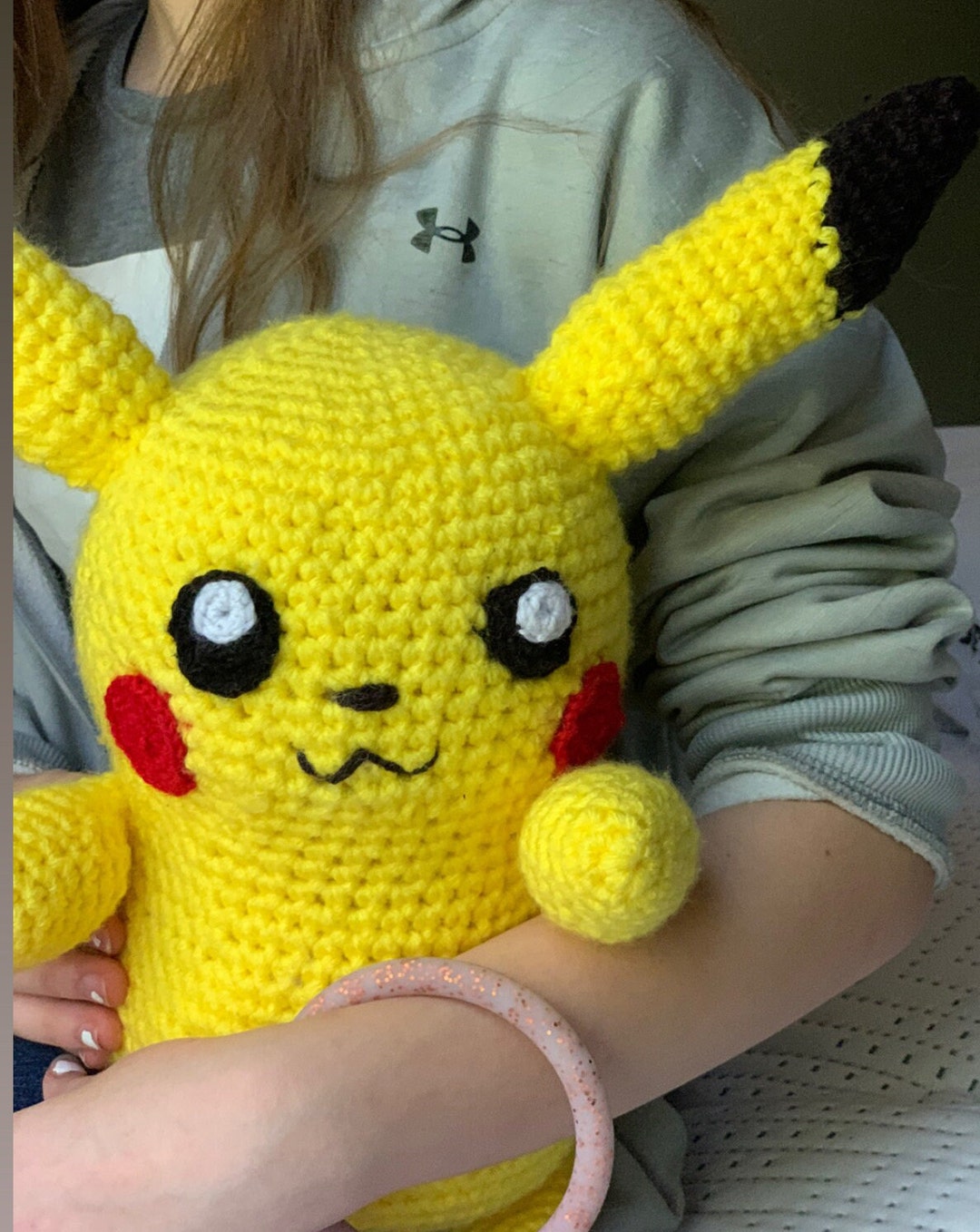Crochet Pikachu HANDMADE NEW 36'cm 16'cm Pokemon - Etsy