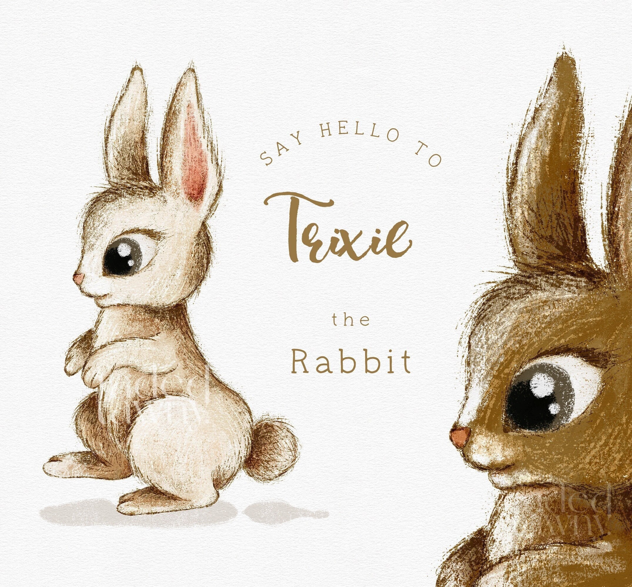 Easter Bunny Clipart, Cute Rabbit Clipart, Easter Rabbit Clipart ...