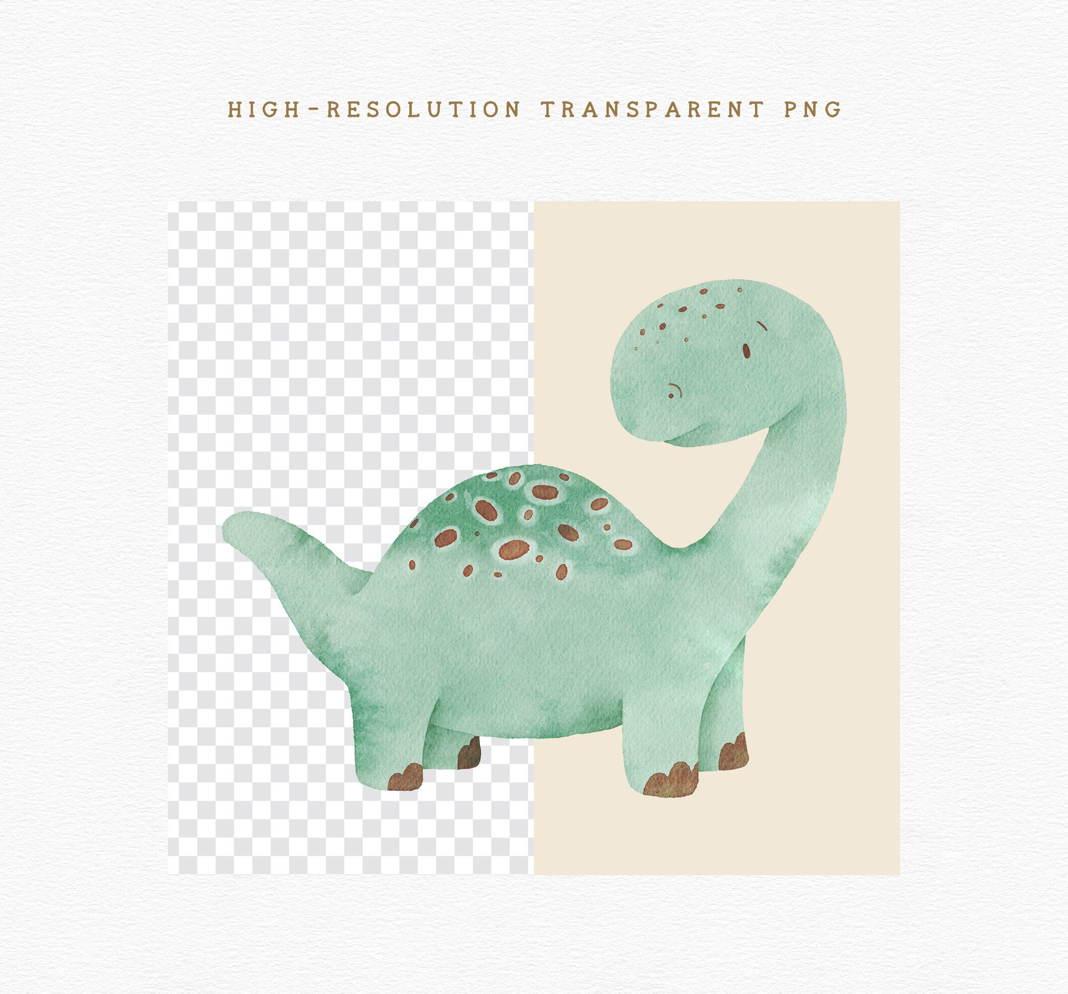 Watercolor Dinosaur Clipart, Cute Dinosaurs Illustration, Baby Dinosaur ...