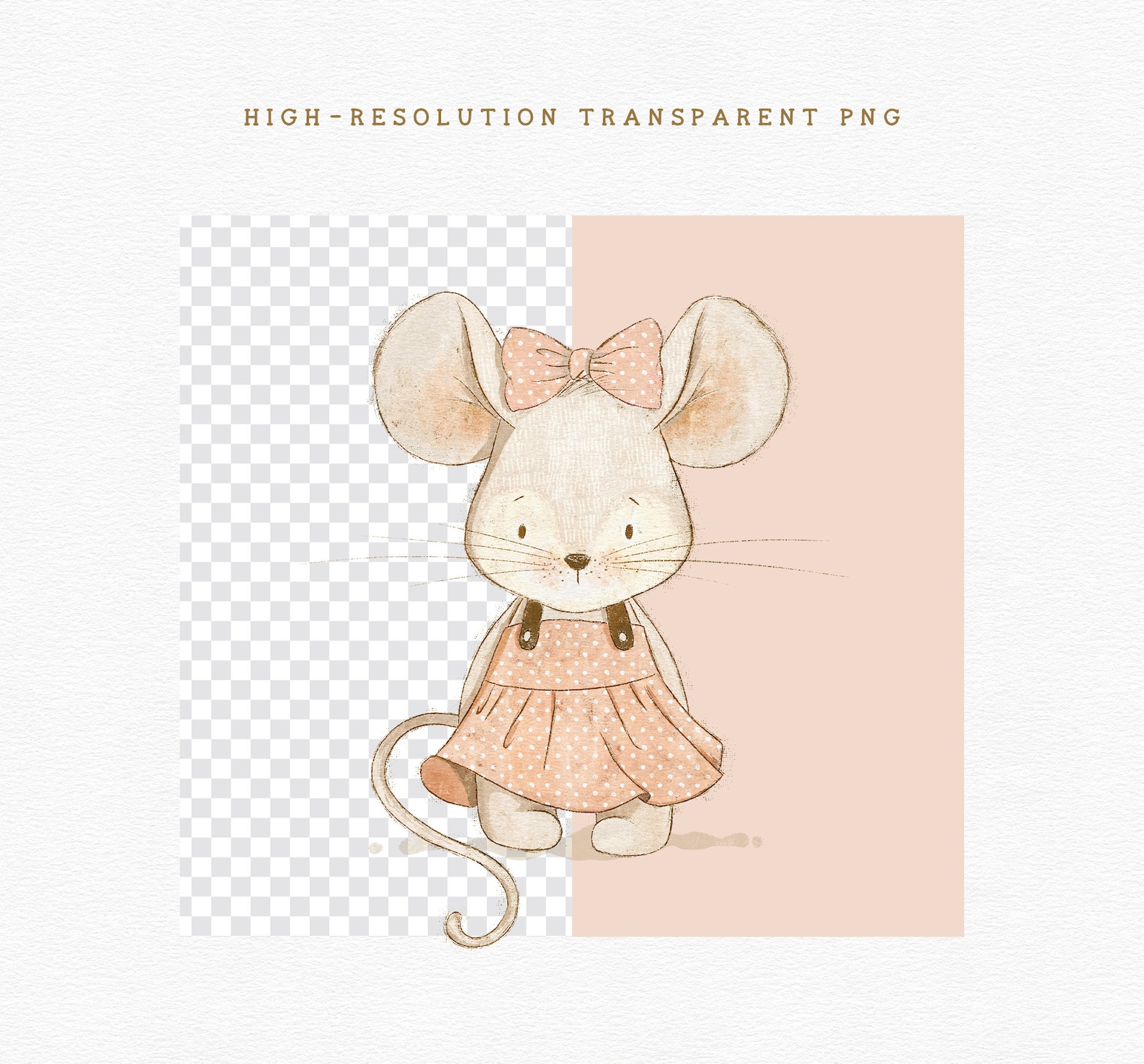 Cute Mouse Clipart, Illustration Graphic Girl Mouse, Invitation Clip ...
