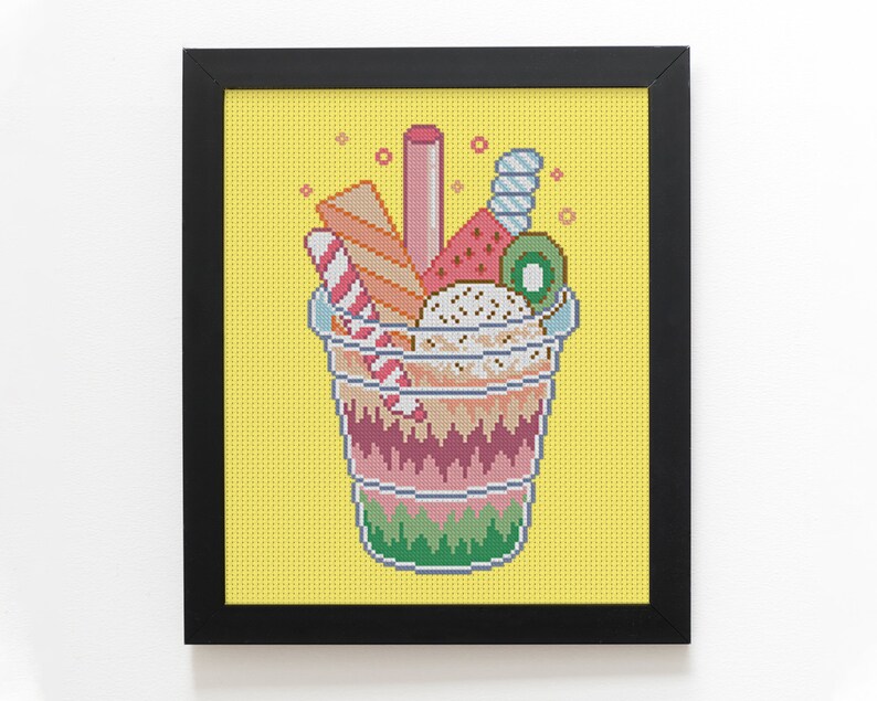 Food cross stitch pattern Modern cross stitch PDF pattern | Etsy