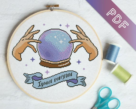 Goth Cross Stitch Pattern Modern Cross Stitch PDF Pattern - Etsy