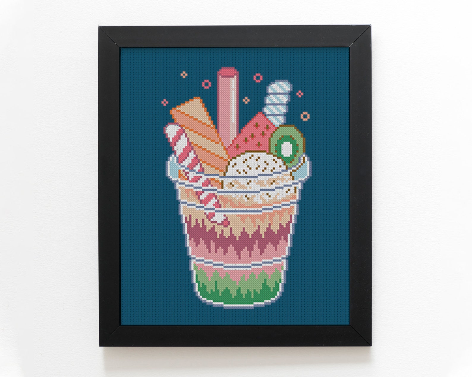 Food cross stitch pattern Modern cross stitch PDF pattern | Etsy