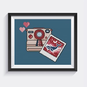 Retro Camera Cross Stitch Pattern, Modern Cross Stitch PDF Pattern ...