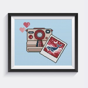 Retro Camera Cross Stitch Pattern, Modern Cross Stitch PDF Pattern ...