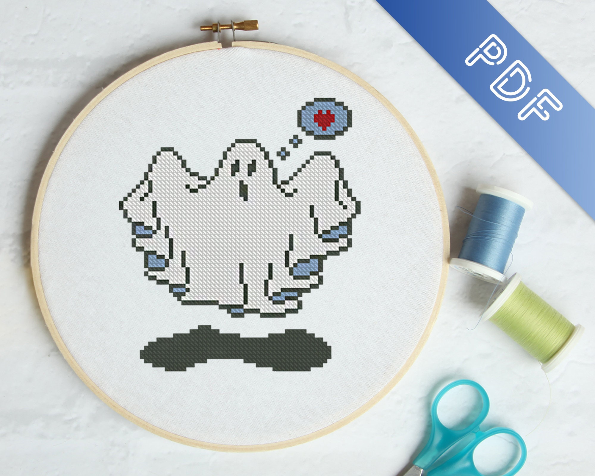 Ghost Cross Stitch Pattern Modern Cross Stitch PDF Pattern | Etsy