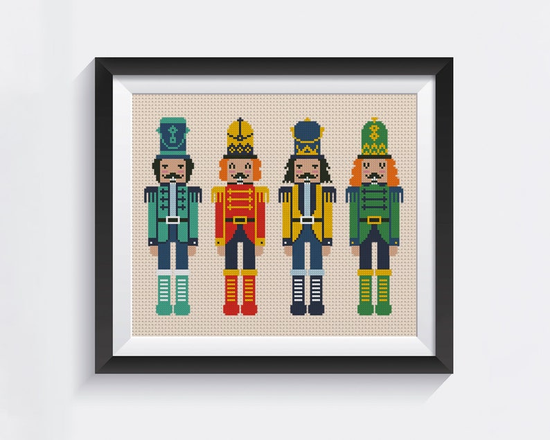 The Nutcrackers Cross Stitch Pattern Modern Cross Stitch PDF - Etsy