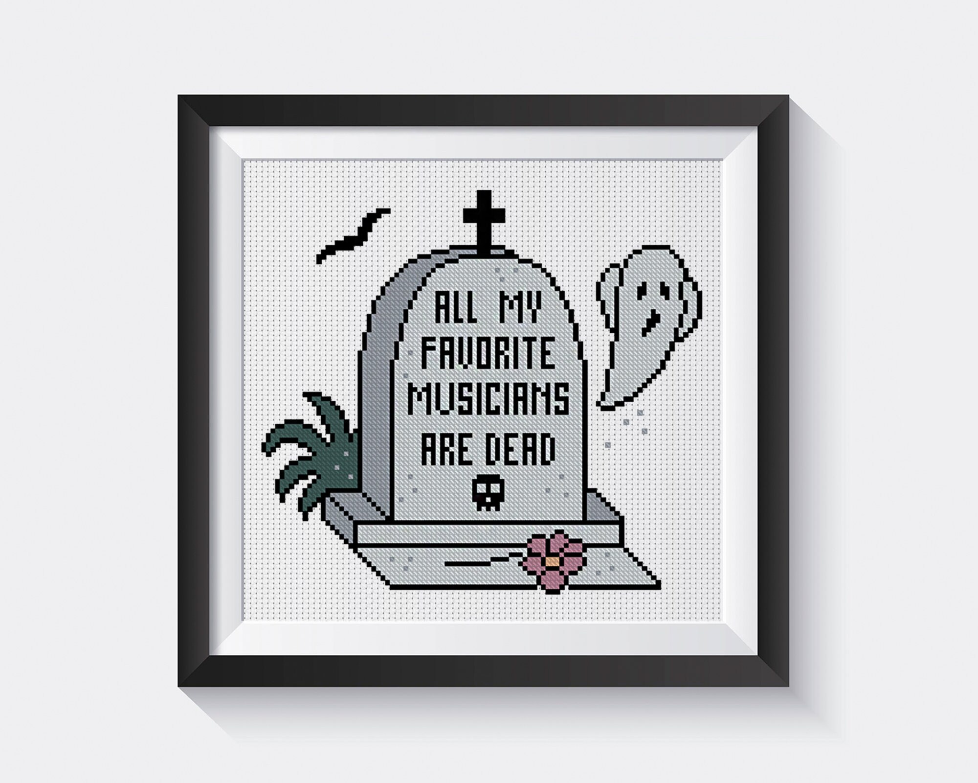 Goth cross stitch pattern Modern cross stitch PDF pattern | Etsy