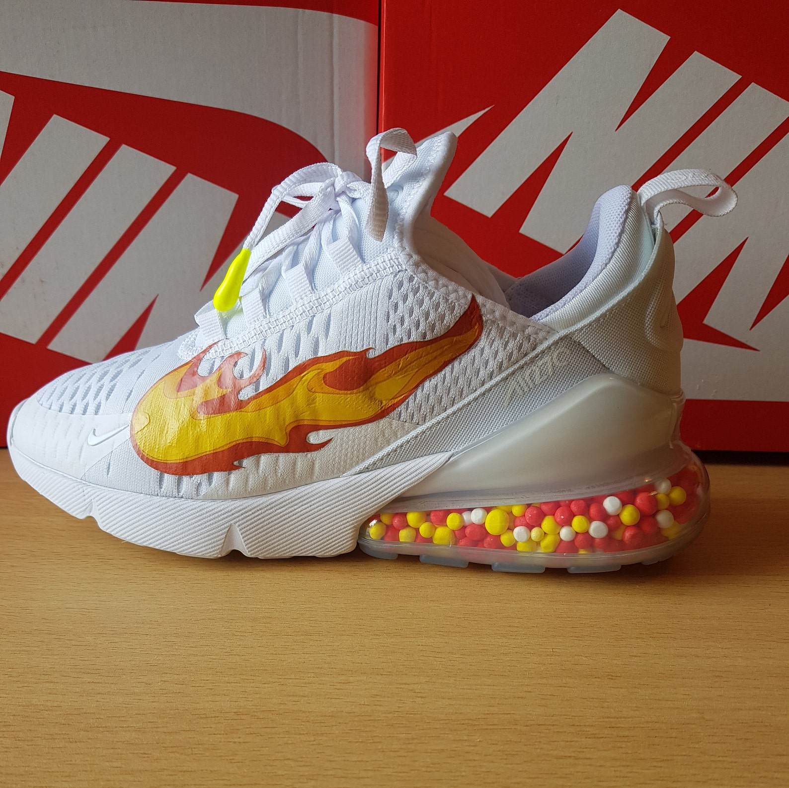 Nike 270 with Iron On Flame For Custom Nike Shoes Perfect HTV | Etsy