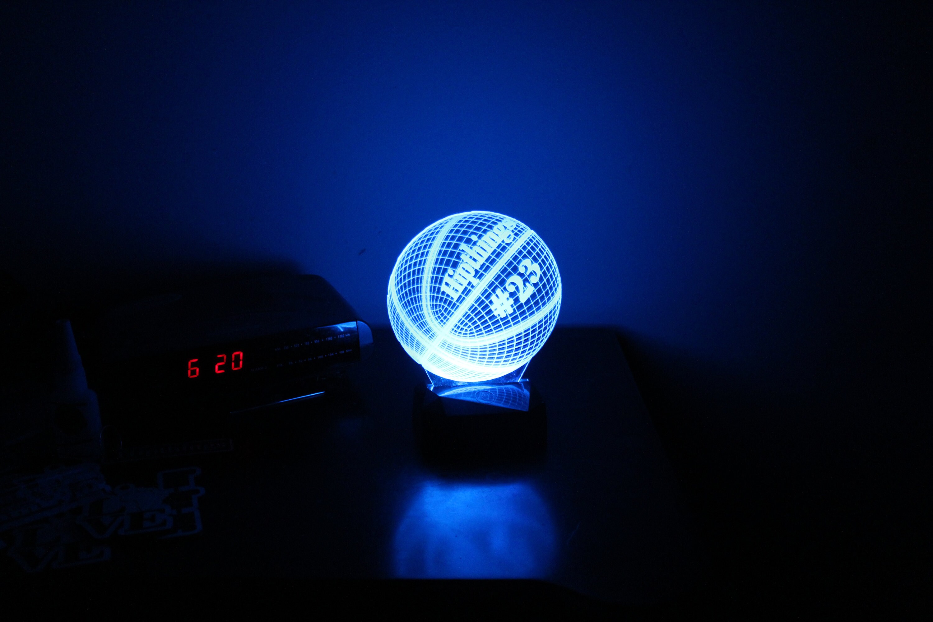 Personalized Basketball 3D Illusion LED Lit Lamp - Etsy