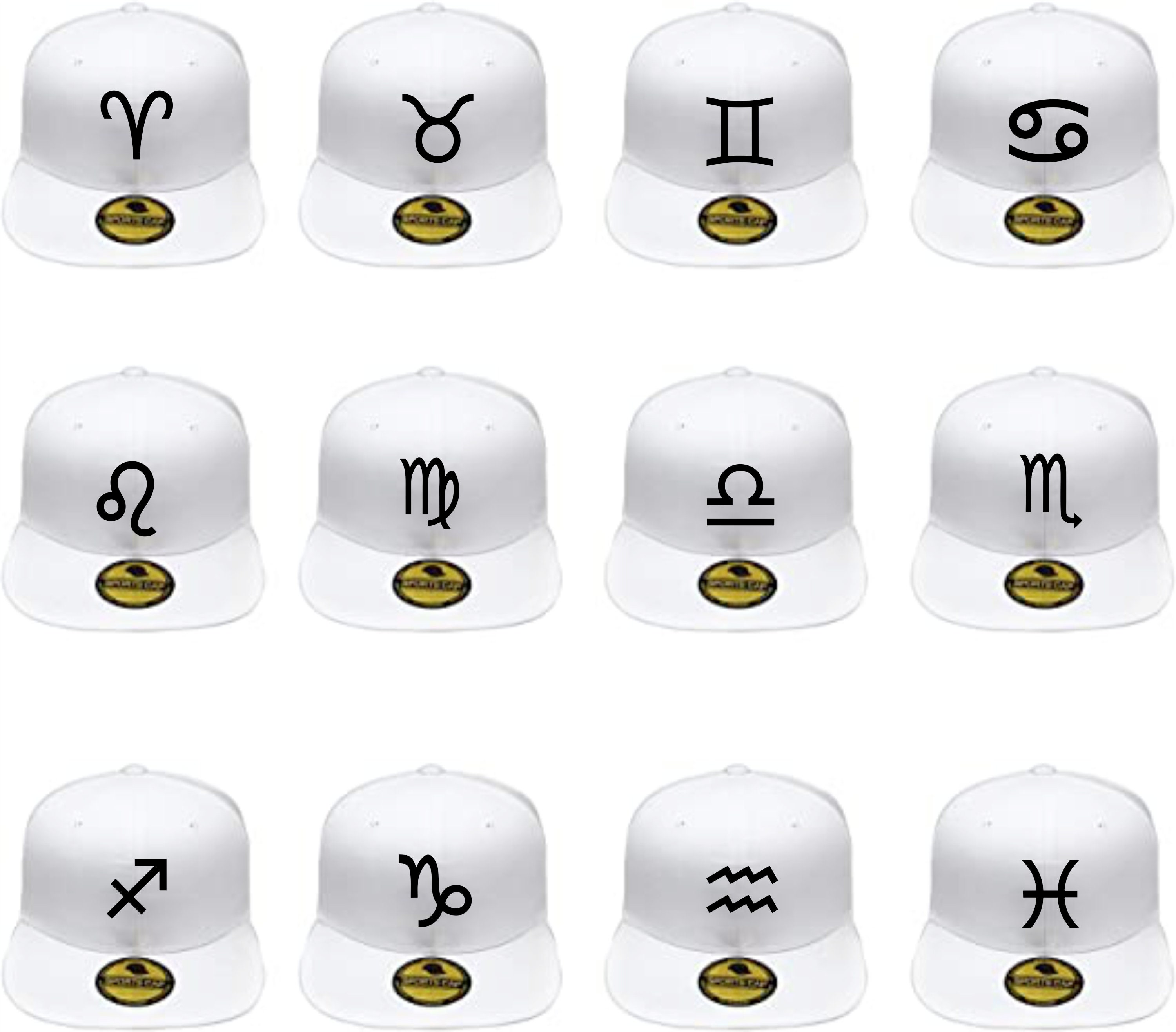 Snap Back Flat Bill Astrology Zodiac Sign Hat - Etsy