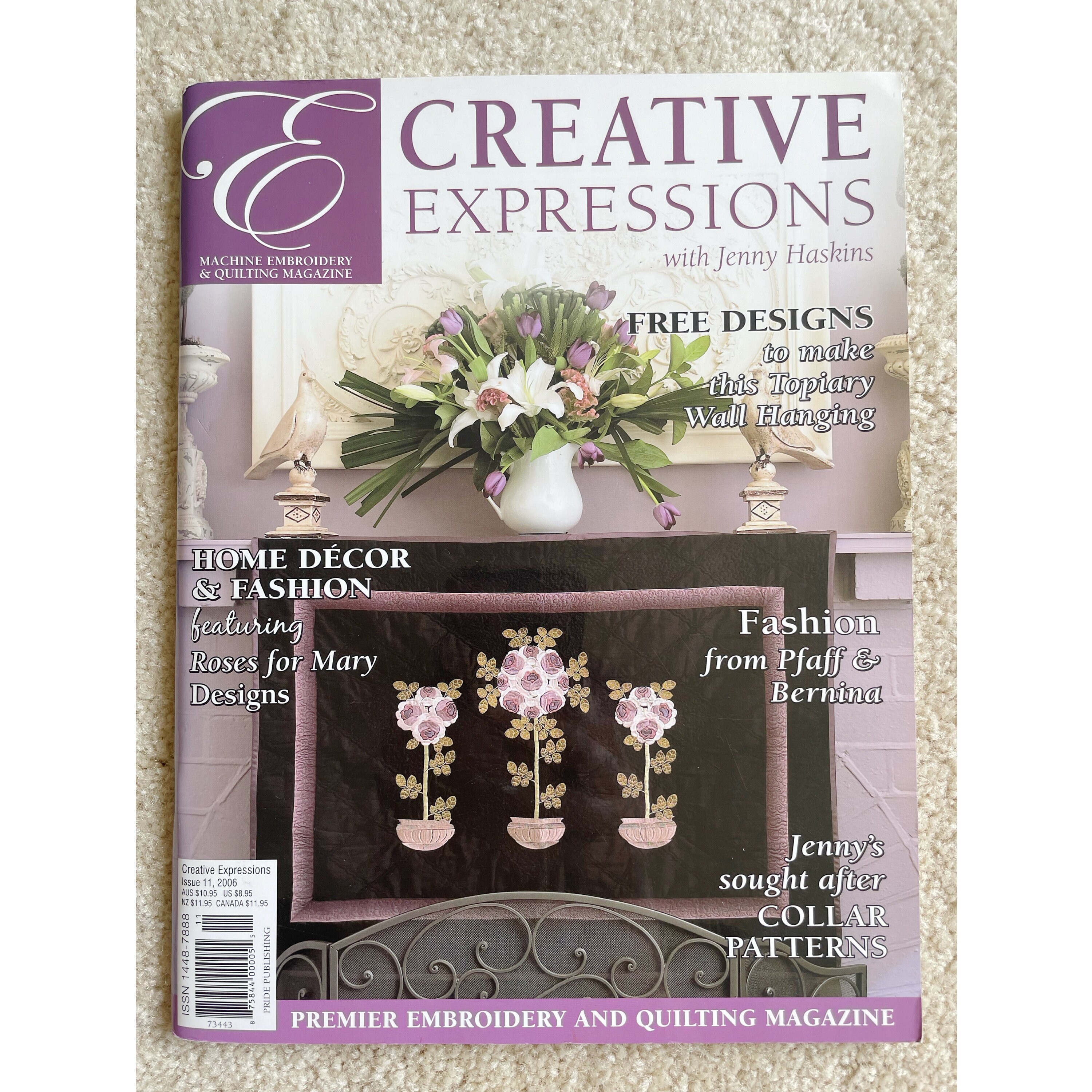 Creative Expressions Jenny Haskins Machine Embroidery Quilting Magazine ...