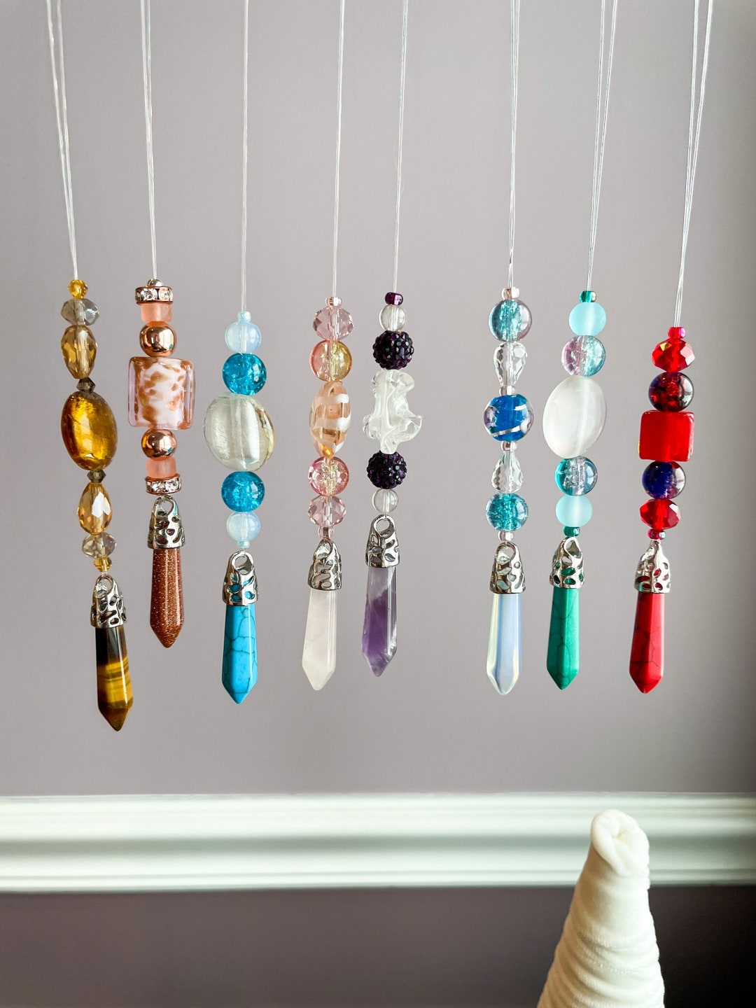 Handmade Crystal Car Charm: Rearview Mirror Suncatcher - Etsy