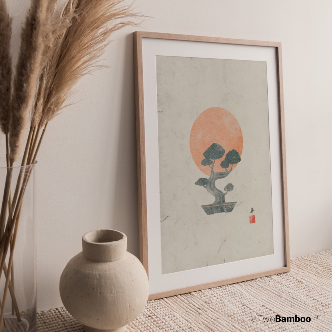 Bonsai Print Japanese Tree Print Vintage Art Decor | Etsy