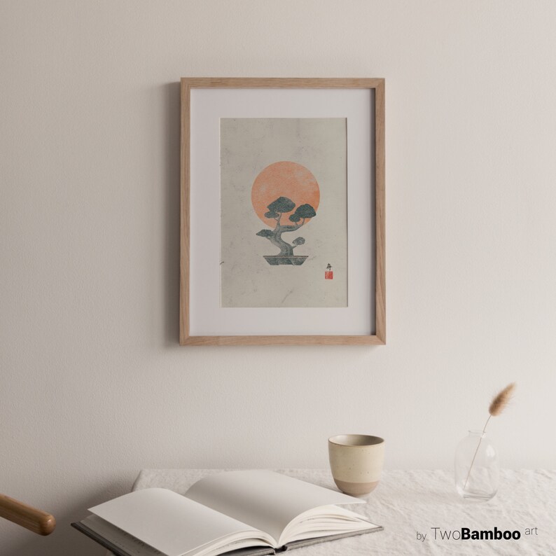 Bonsai Print Japanese Tree Print Vintage Art Decor - Etsy