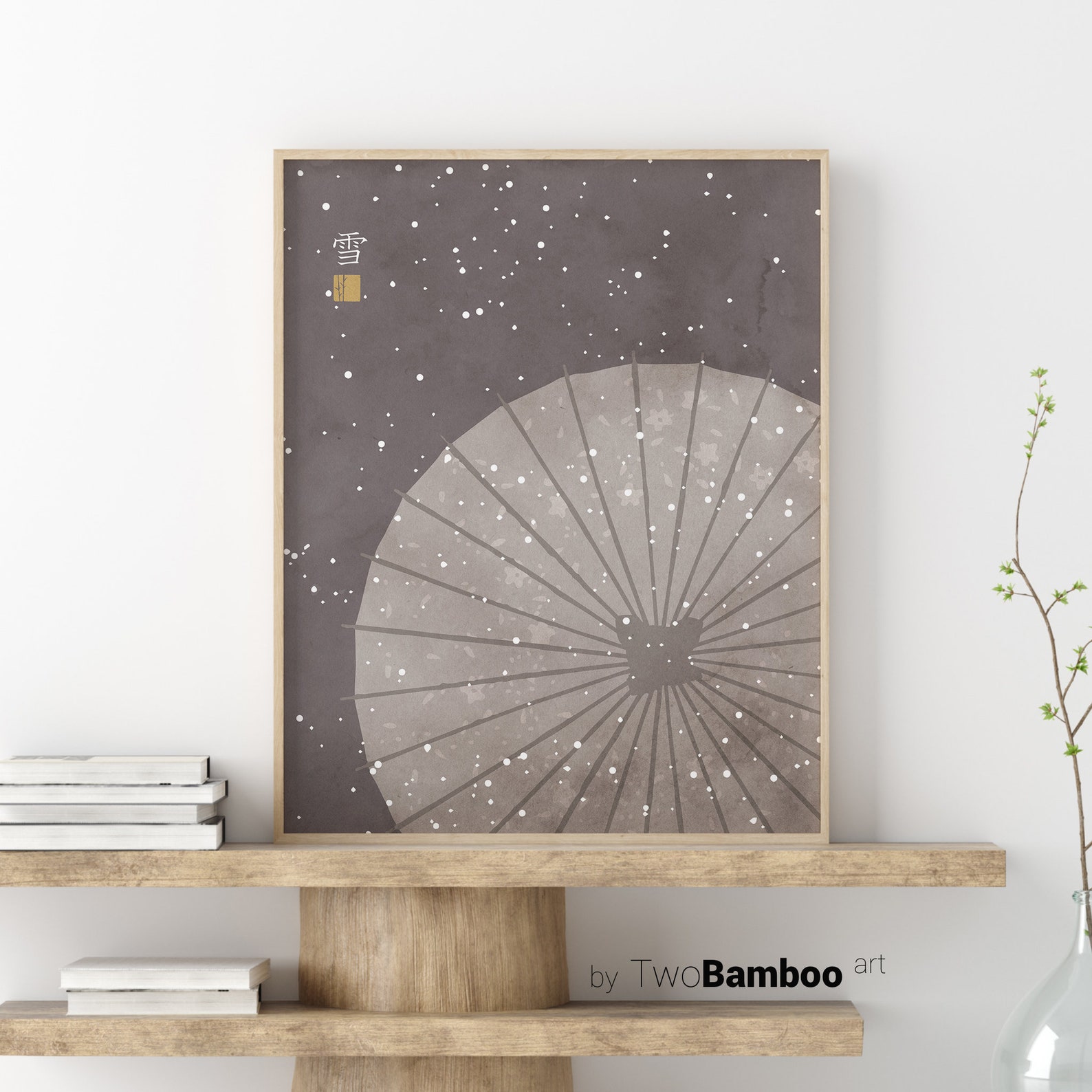 Wagasa Wall Art, Japanese Traditional Umbrella Canvas, Japandi Wall Art ...